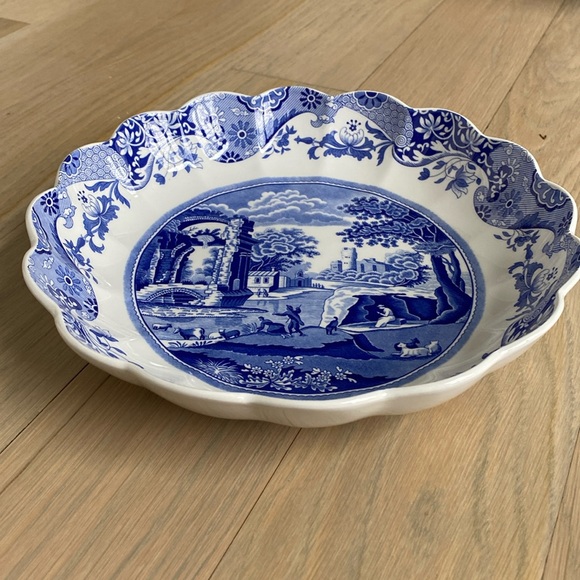 Spode | Dining | Spode Blue Italian Round Scalloped Edge Dish | Poshmark